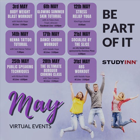 OUR MAY SOCIAL EVENTS | Study Inn