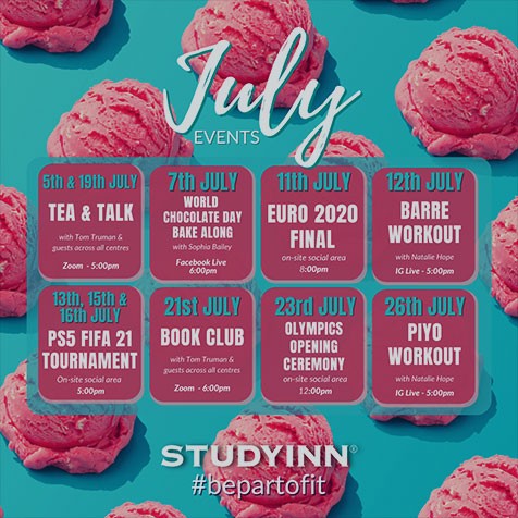 OUR JULY SOCIAL EVENTS | Study Inn